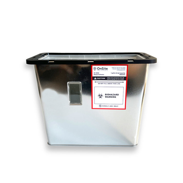 Tin Sharps Collection Container – onsitewaste